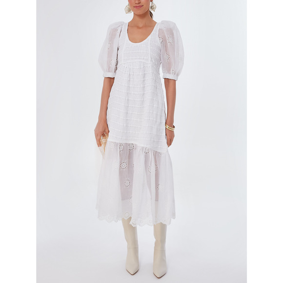 Tuckernuck | Dresses | Tuckernuck Blaine White Eyelet Puff Sleeve ...